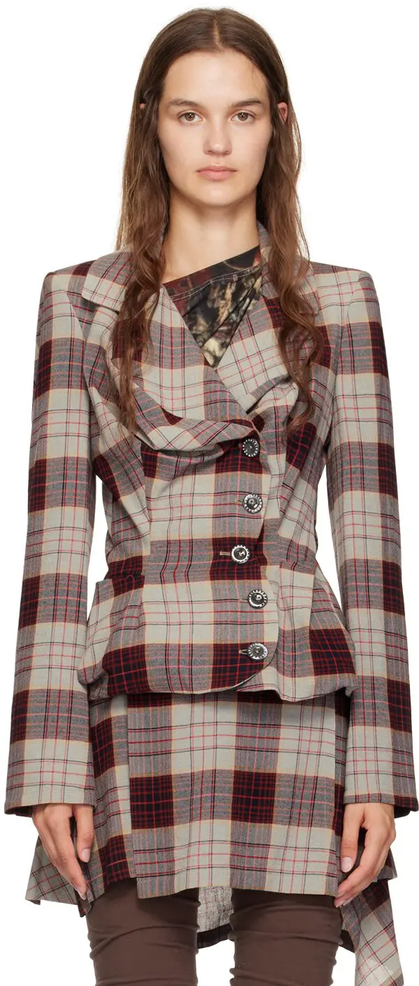 Buy VIVIENNE WESTWOOD Drunken Tailored Blazer - P207 Red